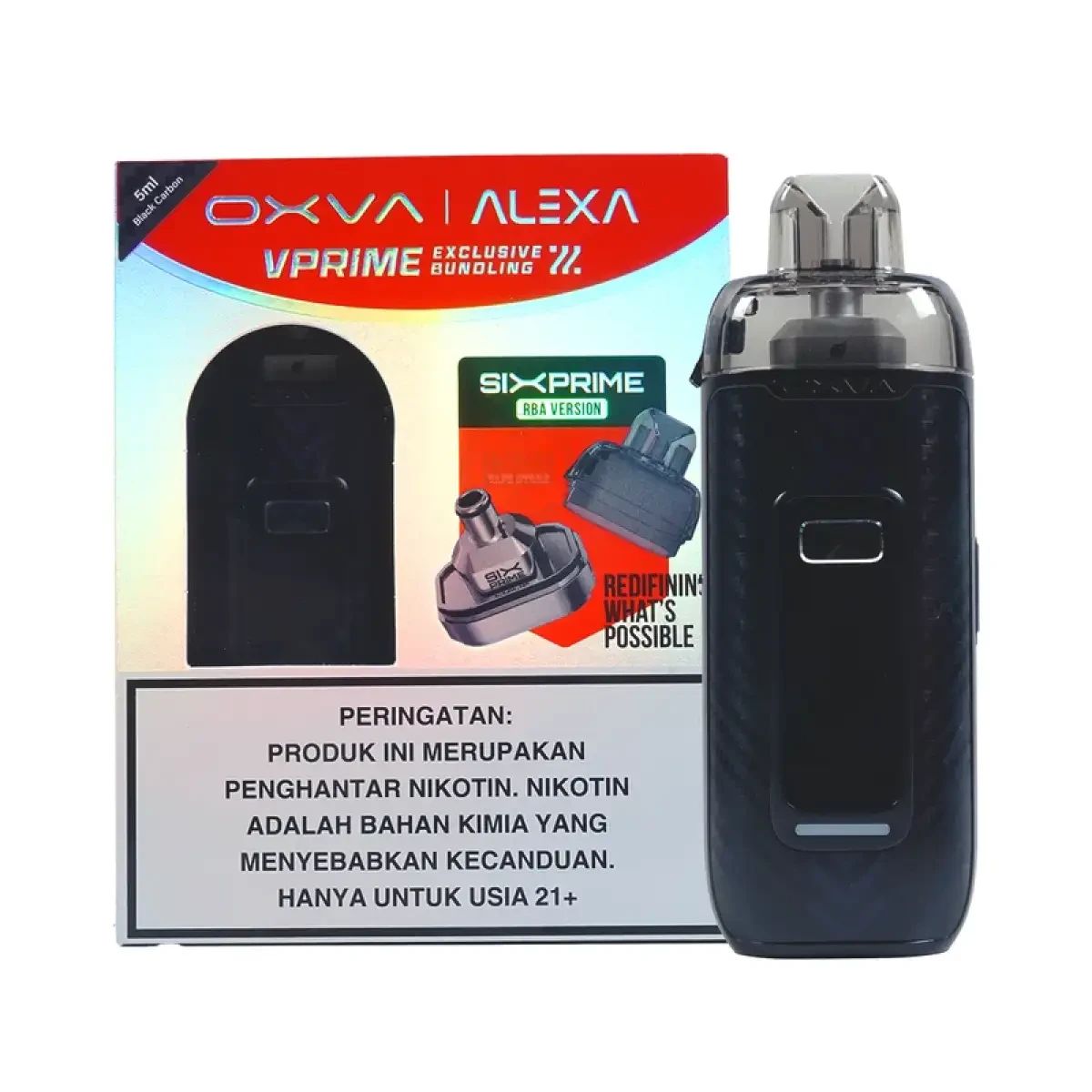 Jual Pod Vape Oxva Vprime Pod Kit Bundling Alexa Vprime Rba Authentic ...