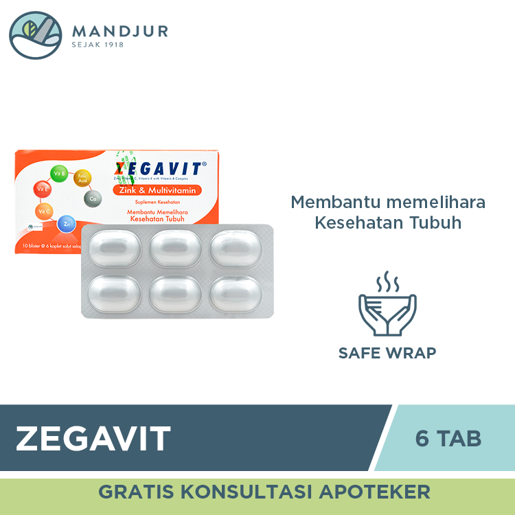 Jual Zegavit Strip 5 Kaplet - Suplementasi Multivitamin Kesehatan Tubuh ...