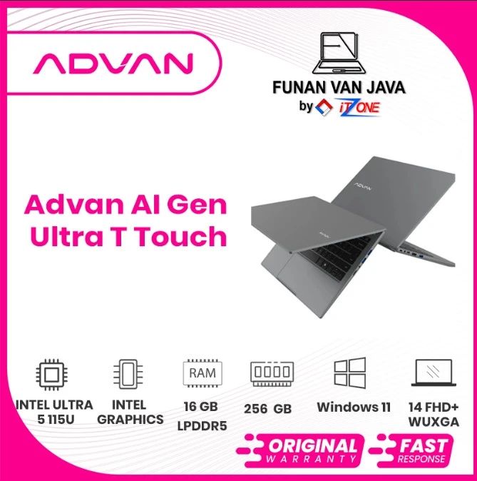 Promo Laptop Advan Ai Gen Ultra T Touch Intel Ultra 5 115u 16gb Win 11 ...