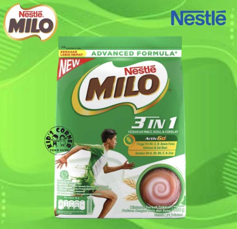 Jual Milo 3in1 Activ-Go 990gr nestle di Seller KID'S CORNER - KID'S ...