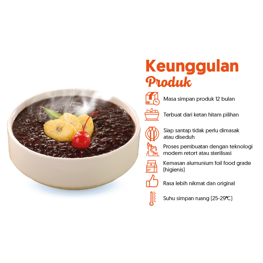 Jual Kimbo Kitchen Bubur Ketan Hitam Makanan Siap Saji [20 Pcs] Di ...