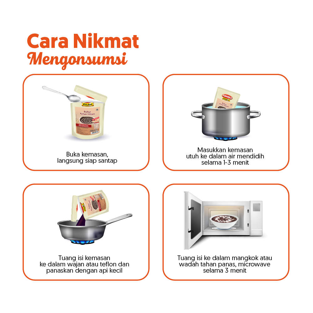 Jual Kimbo Kitchen Bubur Ketan Hitam Makanan Siap Saji [20 Pcs] Di ...