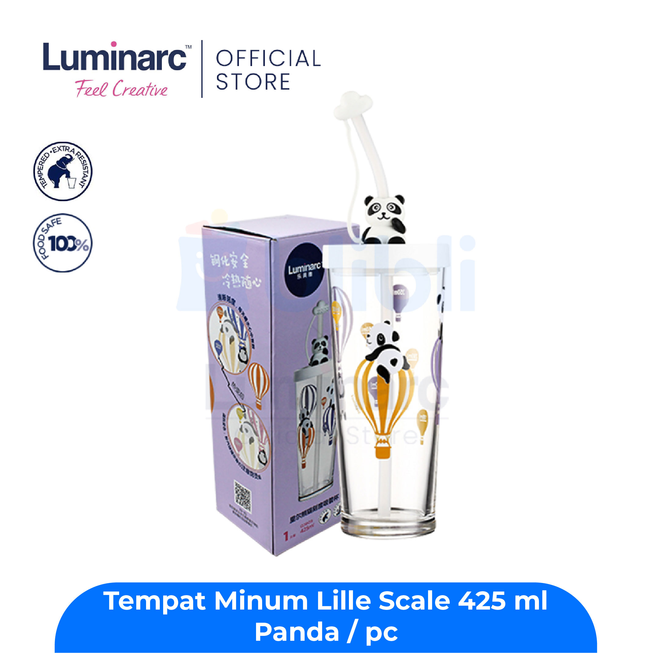 Promo Luminarc Tempat Minum Lille Scale Panda 425 Ml / Pc Diskon 12% Di Seller Luminarc Official ...