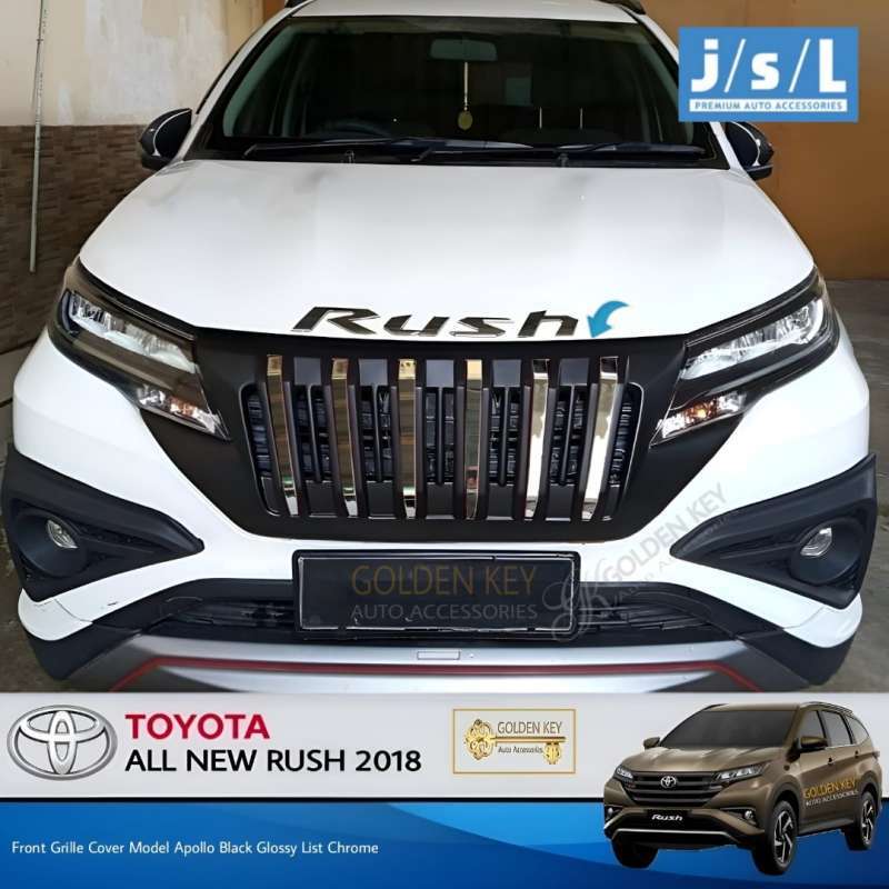 Jual Jsl Grill All New Rush 2018 Front Grille Cover Model Apollo Black ...