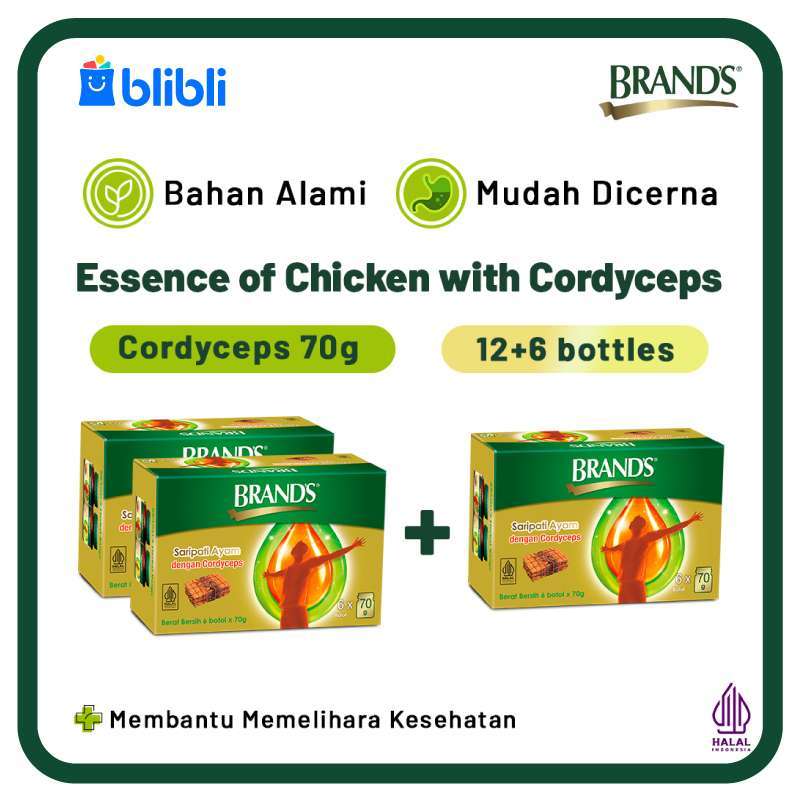 Jual Brand's Paket Sehat - Saripati Ayam Dengan Cordyceps [70 Gr X 18 ...