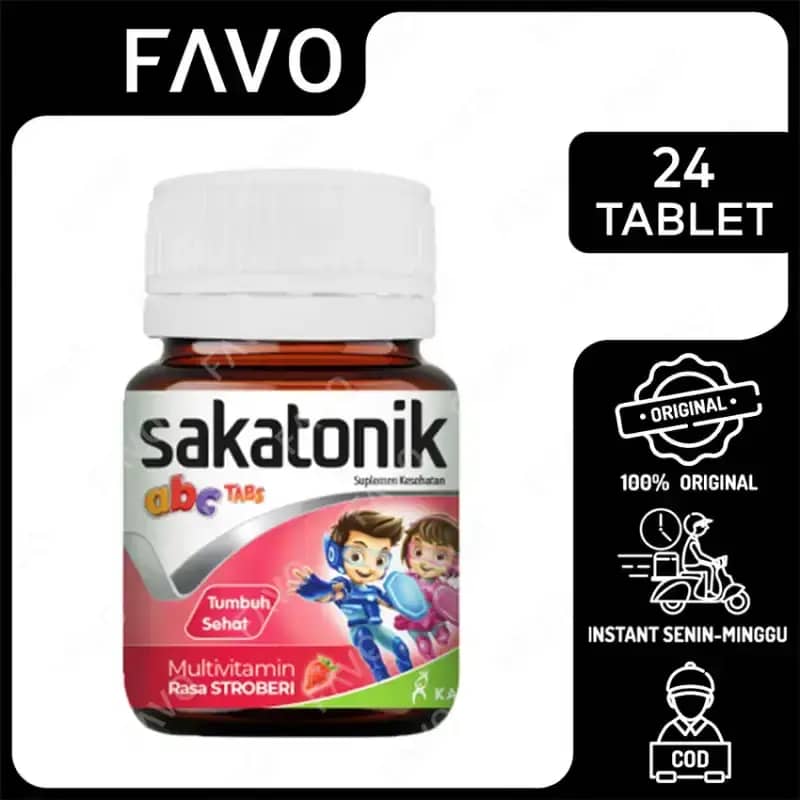Promo Multivitamin Anak - Sakatonik Abc Rasa Strawberry - 24 Tablet ...