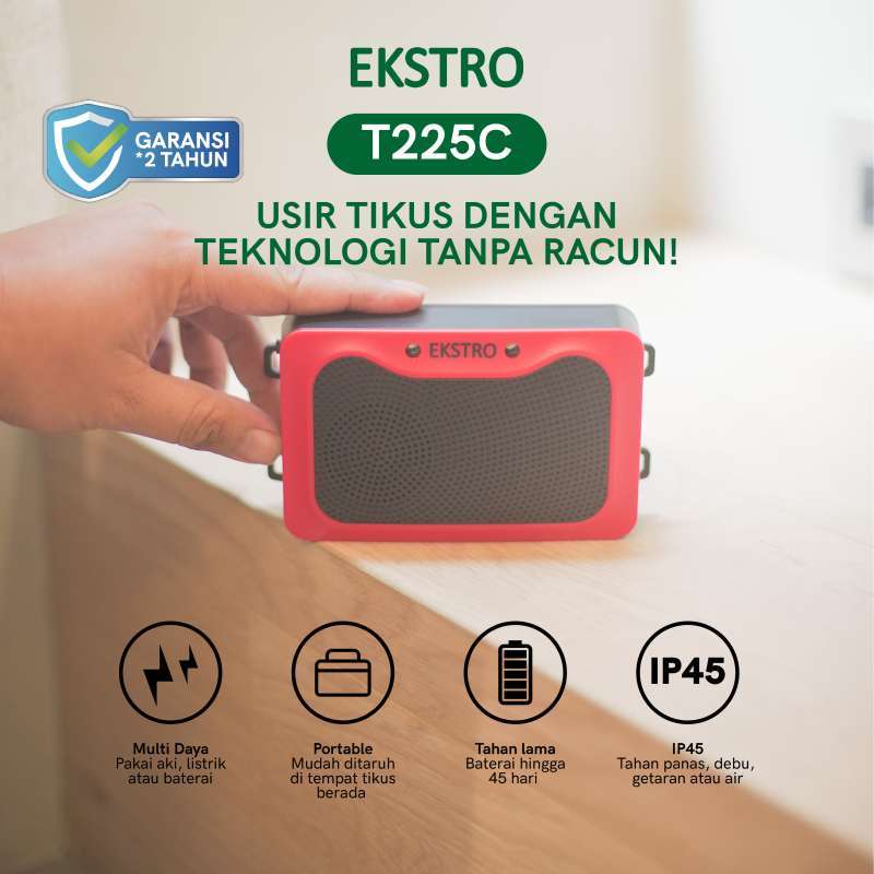 Promo Ekstro T225c Portable Pengusir Tikus Ultrasonic -tanpa Racun ...