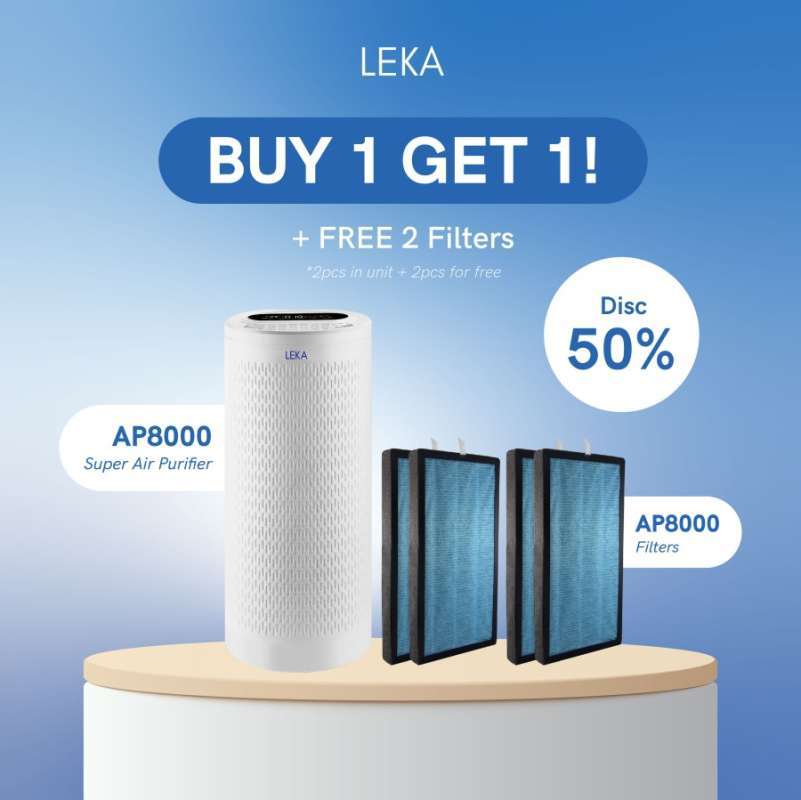Jual LEKA AP8000 Super Air Purifier [Set Bundling 2 Unit] Free 2 Filter di Seller LEKA Indonesia ...