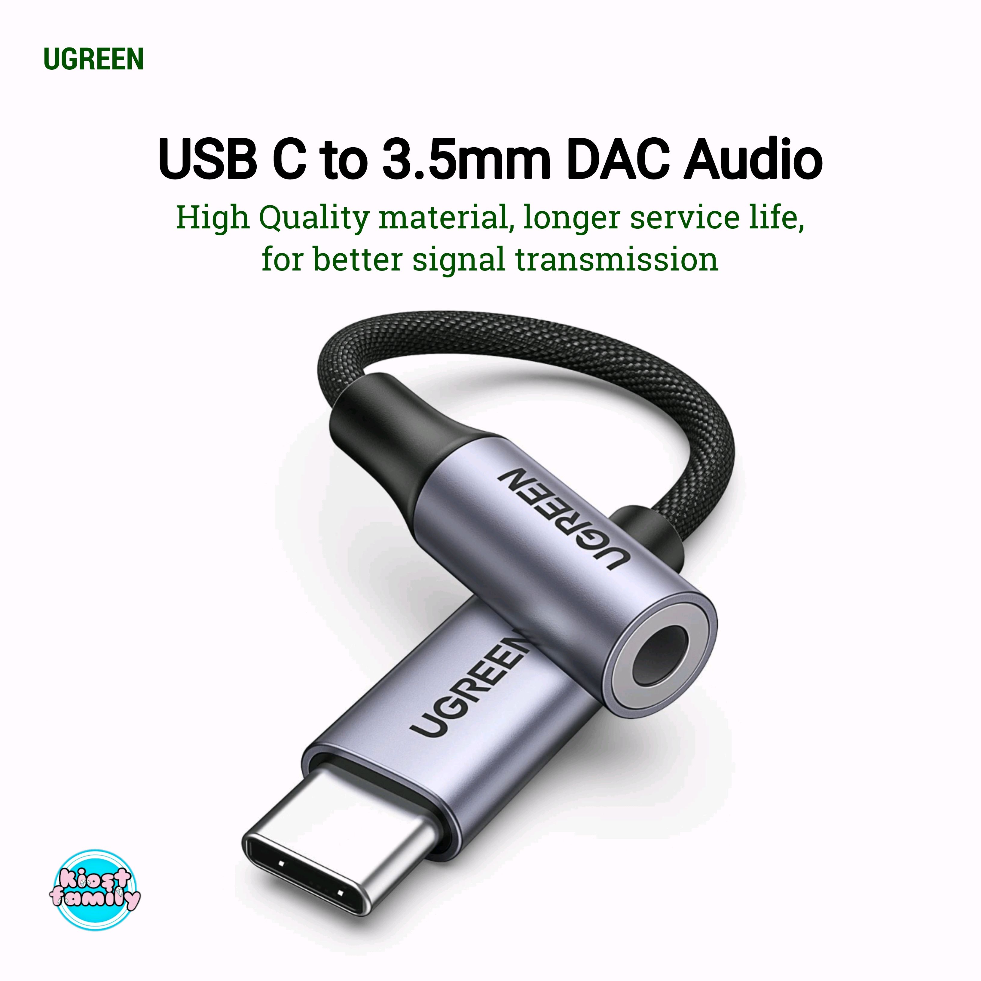 Jual Ugreen Usb Type C To 3.5mm Audio Adapter With Dac Chip 24 Bit ...