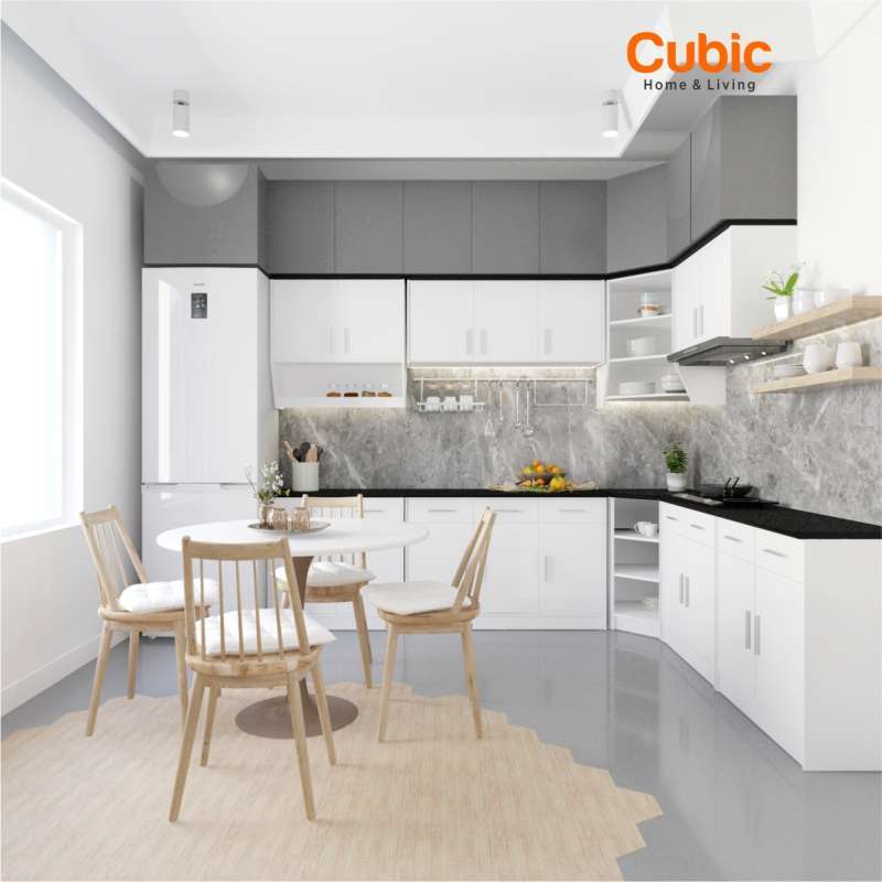 Promo Cubic Kitchen Set 2 Pintu Minimalis / Rak Atas Dapur / Elena Ave ...