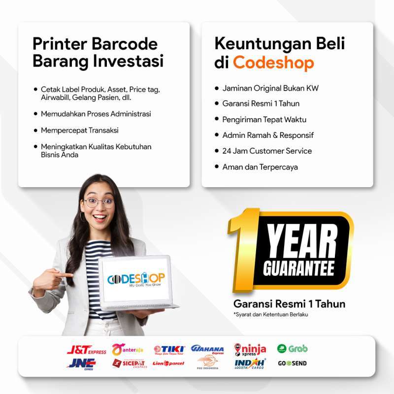 Jual Printer Barcode Label Tsc Pe200 | Pe-200 Cetak Resi Dan Barcode ...