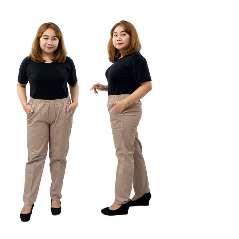 Jual Celana Kerja Kantor Legging Karet Full / Celana Jumbo Kantor / Celana Big Size Kerja Kantor ...