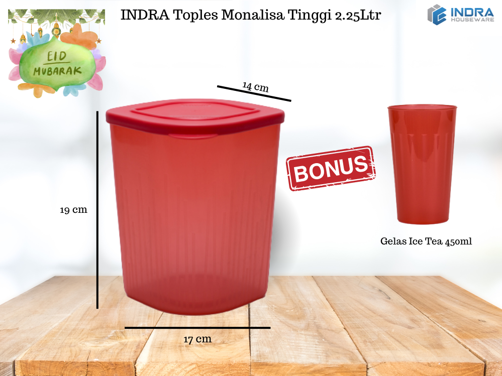 Promo [indra]set Toples Plastik Monalisa 2.25 Liter/isi 3pcs/toples Snack - Rendom Diskon 3% Di ...