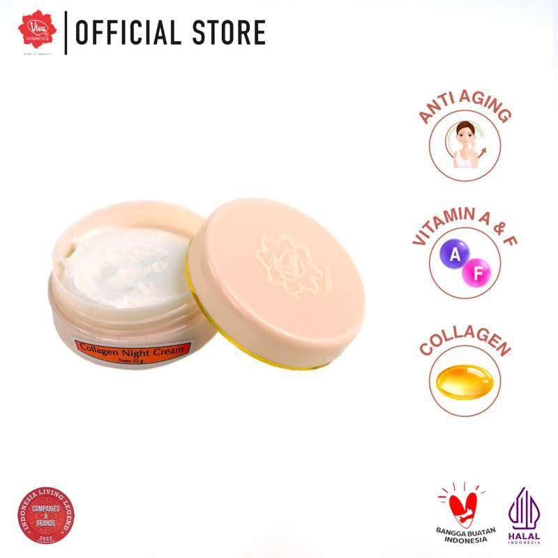 Promo Viva Queen Collagen Night Cream (22gr) Diskon 25% di Seller Viva ...