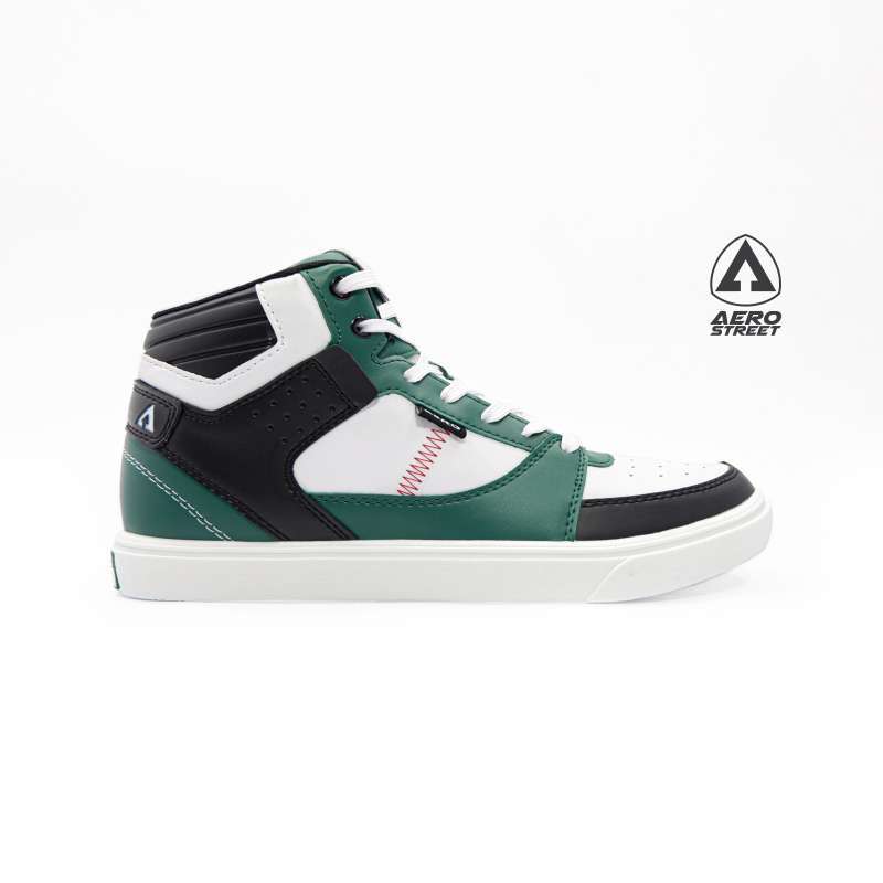 Promo Aerostreet 36-45 Hoops Putih Hijau Hitam -sepatu Sneakers Casual ...
