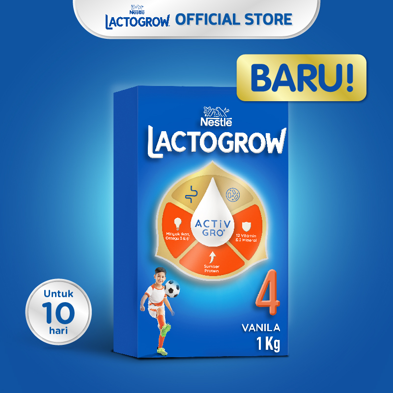 Promo Nestle Lactogrow 4 Susu Pertumbuhan Rasa Vanila Susu Fomula 1 Kg ...