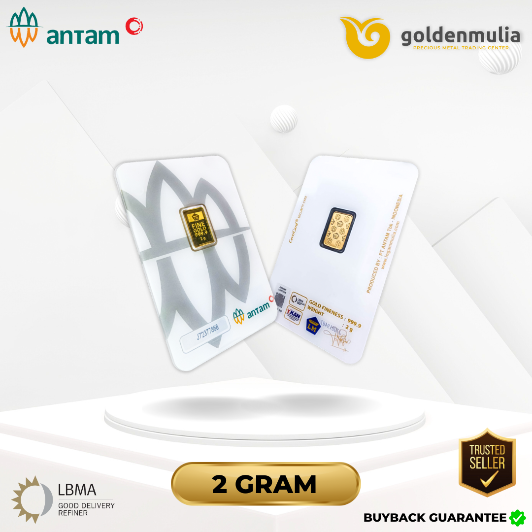 Jual Emas Antam 2 Gram Logam Mulia LM Antam 2 gr 2g Certicard Terbaru ...