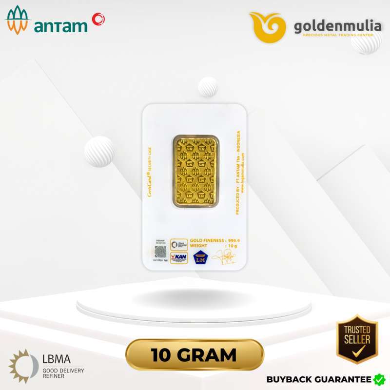 Jual Emas Antam 10 Gram Logam Mulia Lm Antam 10 Gr 10g Certicard ...