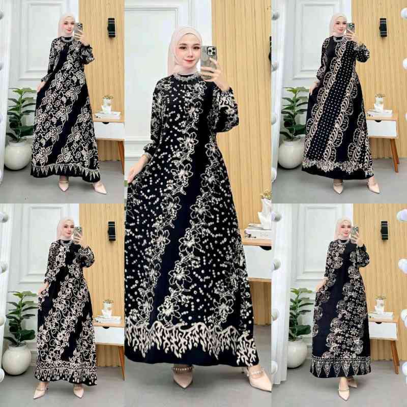 Model Dress Batik Kombinasi Modern Remaja