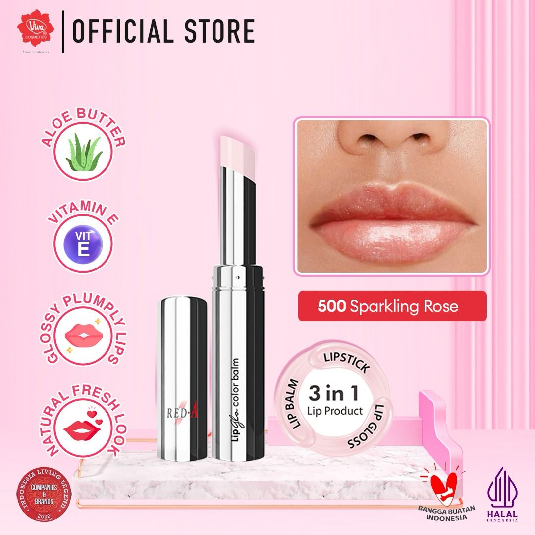 Promo Red-A Lip Glo Color Balm 3 in 1- LIPBALM, LIP GLOSS & LIPSTICK ...