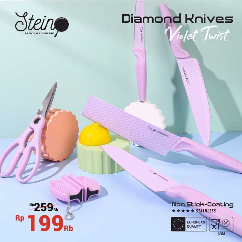 Jual Steincookware Stein Pisau Diamond Knives Set 6 In 1 | Pisau Dapur ...