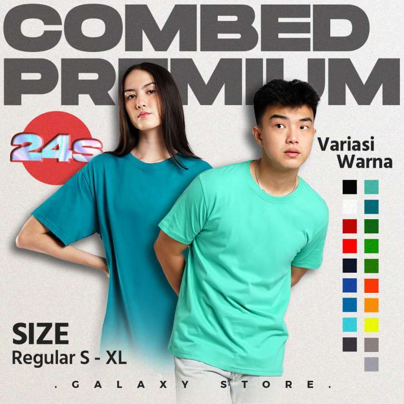 Promo Kaos Polos Cotton Combed 24s Premium Lengan Pendek - L Warna Lain ...