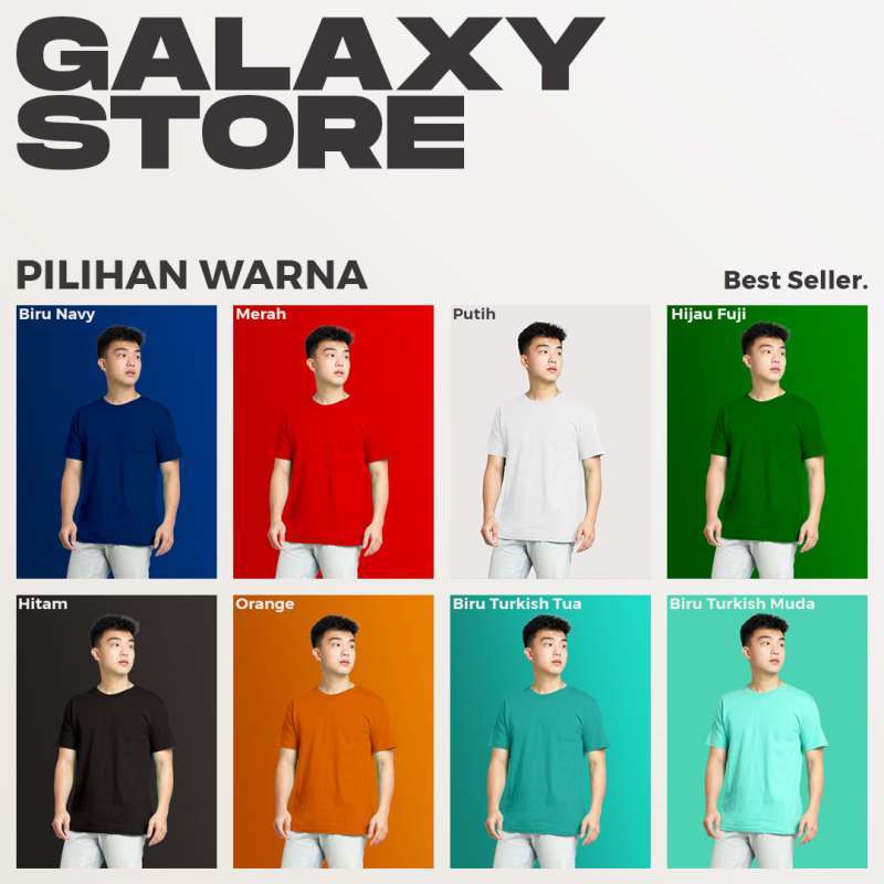 Promo Kaos Polos Cotton Combed 24s Premium Lengan Pendek - L Warna Lain Diskon 7% Di Seller ...