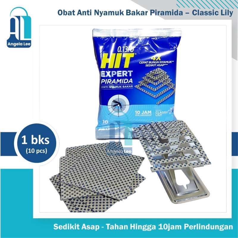 Jual Anti Nyamuk Bakar Hit Expert Piramida Sedikit Asap Wangi Bunga Isi ...