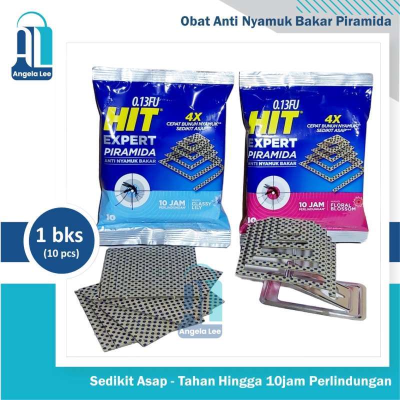 Jual Anti Nyamuk Bakar Hit Expert Piramida Sedikit Asap Wangi Bunga Isi ...