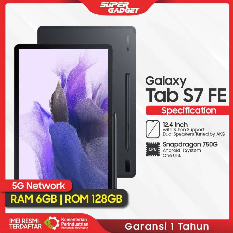 Jual Samsung Galaxy Tab S7 Fe T736 Ram 6 Gb Rom 128 Gb 6/128 12 Inch 5g ...