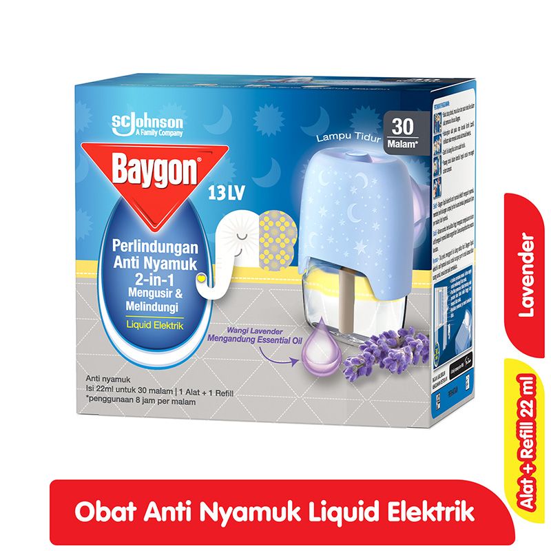 Jual Baygon Liquid Elektrik Obat Pembasmi Nyamuk Lavender + Alat 22 ml di Seller Alfamart Click ...