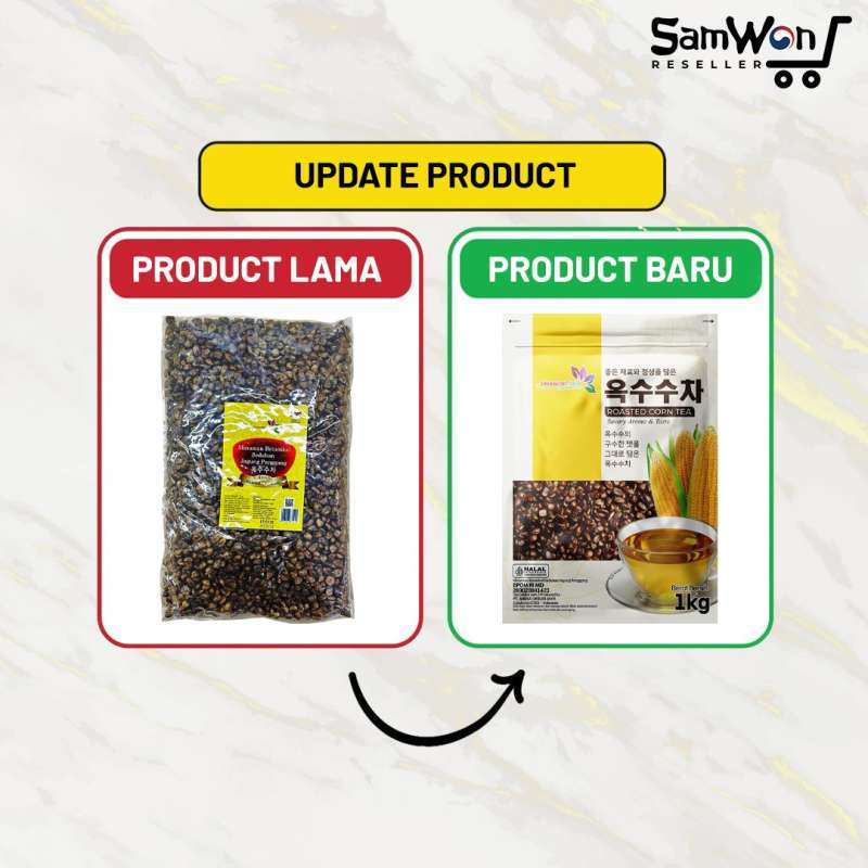 Jual Korean Roasted Corn Tea 1kg Oksusucha Minuman Sehat Teh Jagung ...