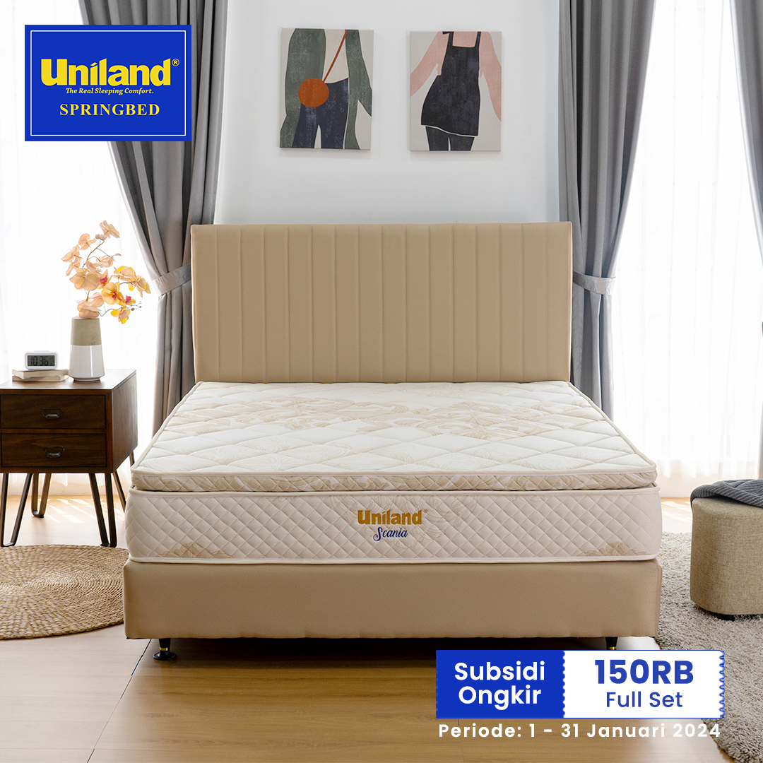 Promo Uniland Springbed Scania Pillowtop - Kasur Spring Bed Full Set ...