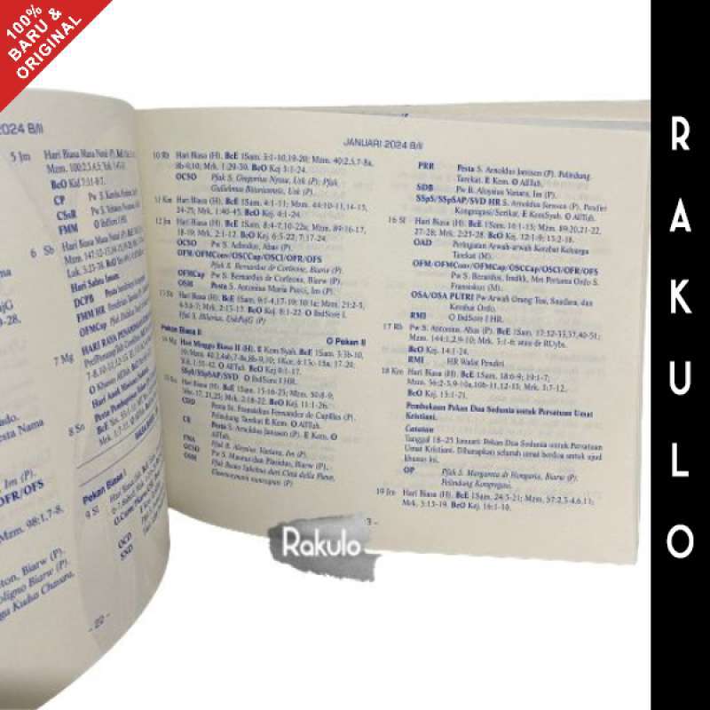 Jual Buku Penanggalan Liturgi 2024 - Komisi Liturgi Kwi Tahun B/ii Di Seller Rakulo - Kalideres ...