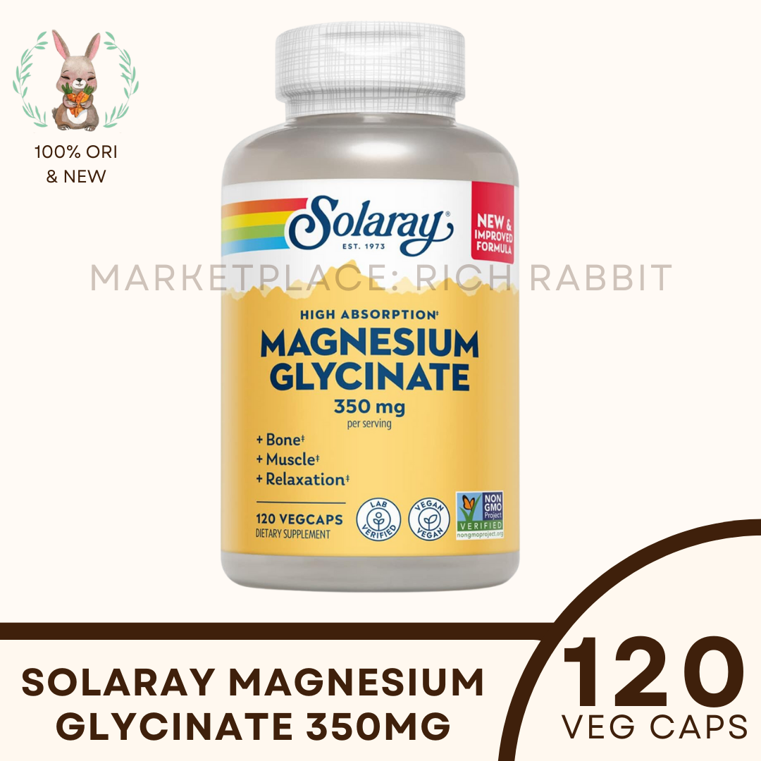 Jual Solaray Magnesium Glycinate 350 mg 120 Veg Suplemen Kesehatan ...