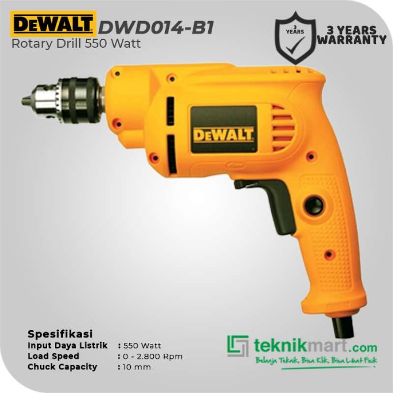 Promo Dewalt Rotary Drill / Bor Listrik Non Impact 550w 10mm Dwd014 - W ...