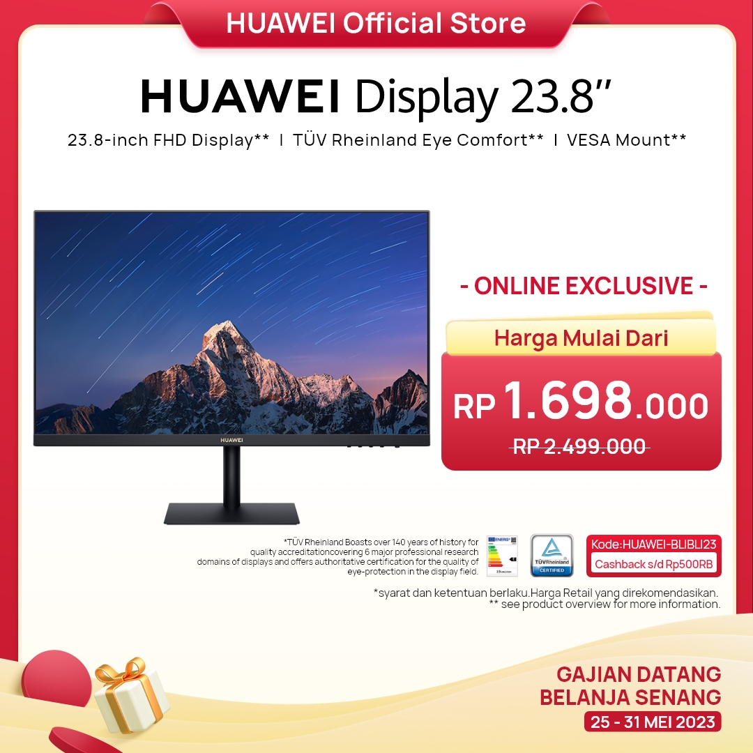 Jual Huawei Display 23.8 Inches | Full Hd Display | Sertifikasi Tüv ...