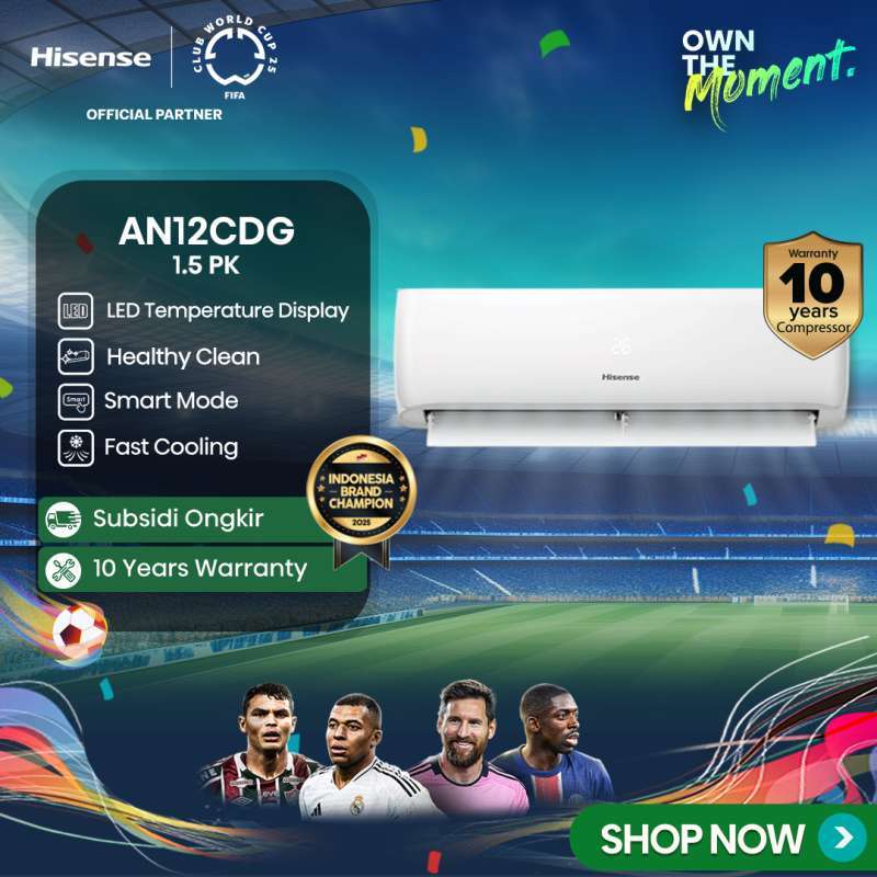 Promo Hisense Ac An12cdg Standard 1.5 Pk Dingin Kilat Cocok Untuk Kamar ...