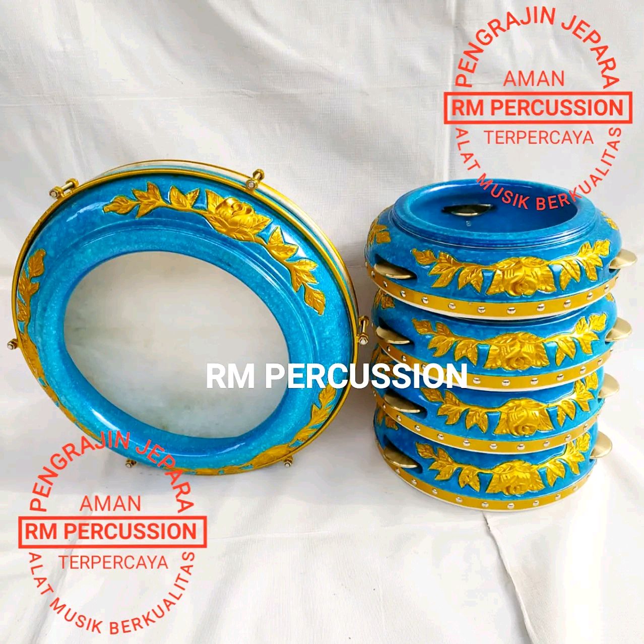 Jual Banjari 1 Set Polos Bas Rebana Hadroh Jepara Kencer Kuningan Di ...