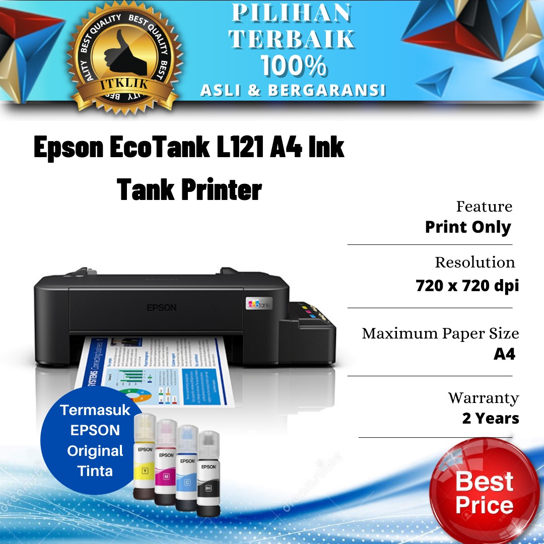 Jual Epson Printer L 121 Original Murah - Harga Diskon Mei 2024 | Blibli