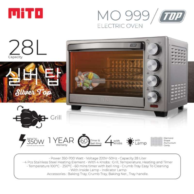 Jual Oven Mito Mo 999 Top Oven Listrik Mitochiba Mo999 28 Liter Low ...
