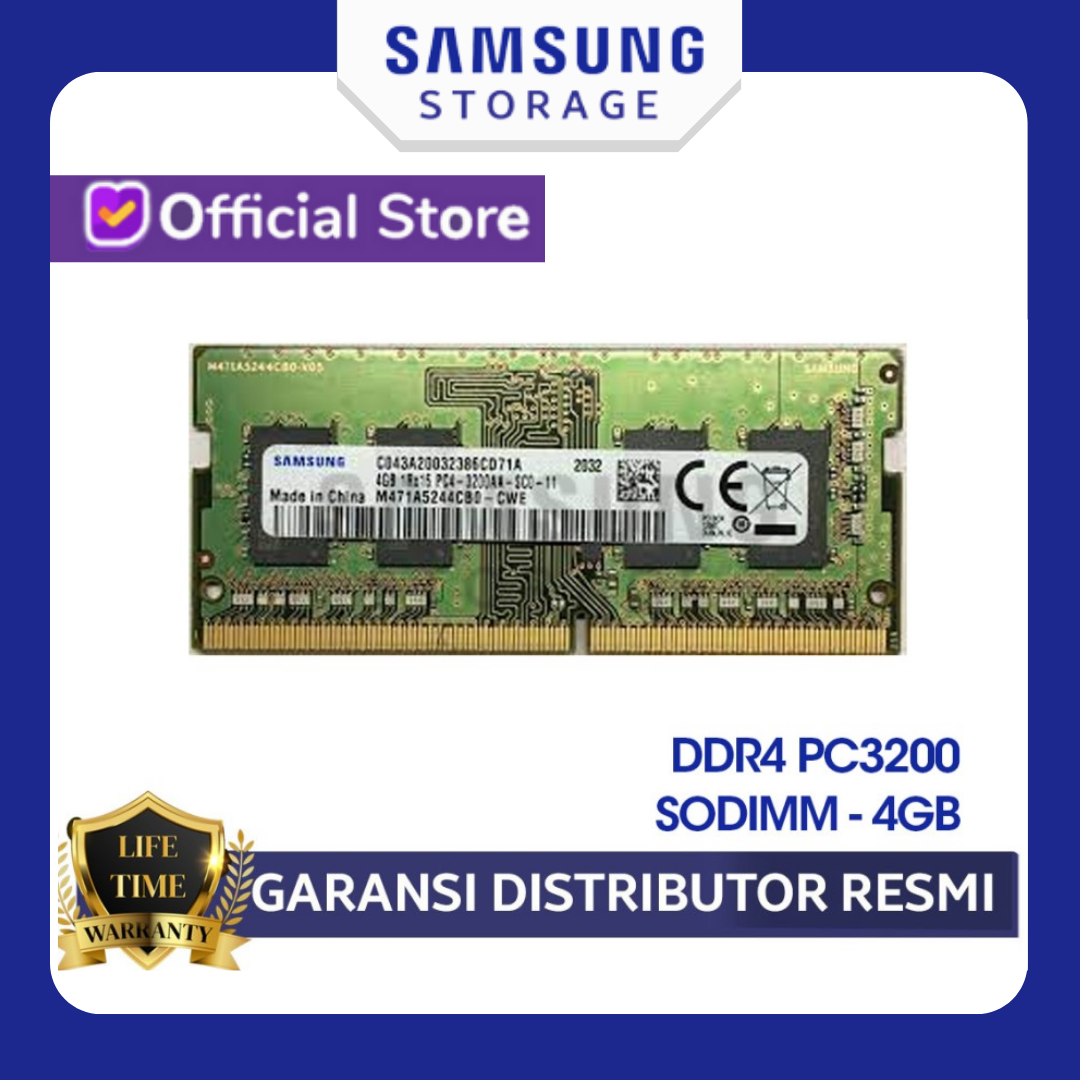 Jual Samsung RAM DDR4 8GB 16GB SODIMM Memory PC 3200 PC4 25600 Memori ...