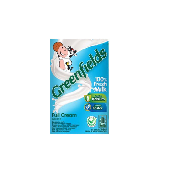 Jual Greenfields Uht Full Cream 105ml Tta Di Seller Farmers Market Kelapa Gading Official Store ...