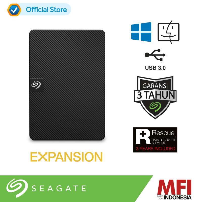 Promo Seagate New Expansion 1tb Portable Harddisk Eksternal Usb 3.0 Black Diskon 22% Di Seller ...