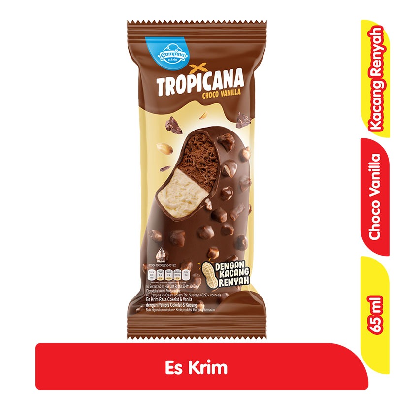 Jual Campina Ice Cream Tropicana Choco Vanilla 65 Ml Halal Di Seller ...