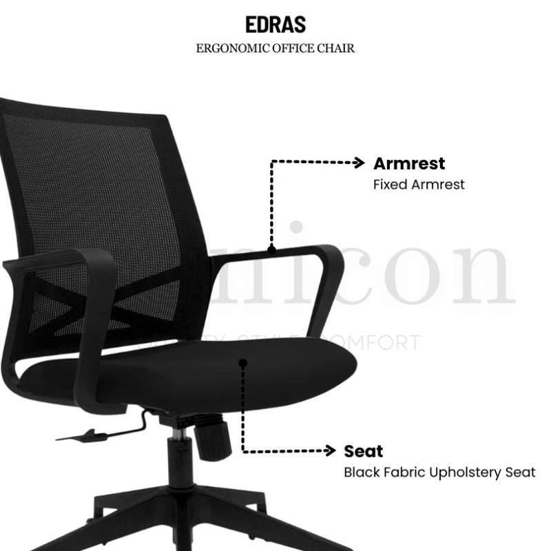 Promo Kursi Kantor Ergonomis Furnicon Edras / Kursi Kerja Office Chair ...
