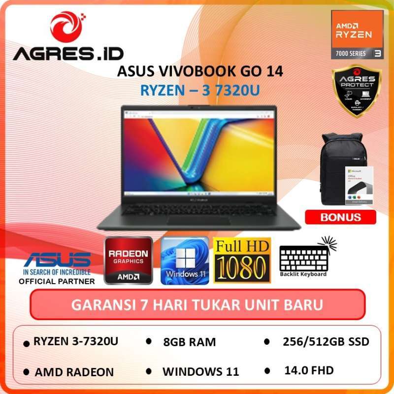 Promo Asus Vivobook Go 14 E1404fa Ryzen 3 7320 8gb 256gb Radeon 610m ...