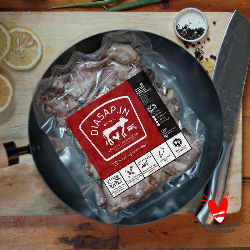 Promo DIASAPIN SEI SAPI Frozen Bundle 500gr Daging Asap Sapi + Sambal ...