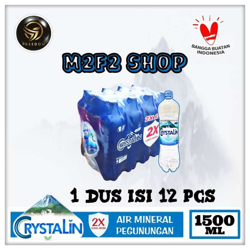 Promo Air Mineral Crystalline | Crystalin pH8+ Botol Besar Plastik Pet - 1500 ml (Kemasan Karton ...