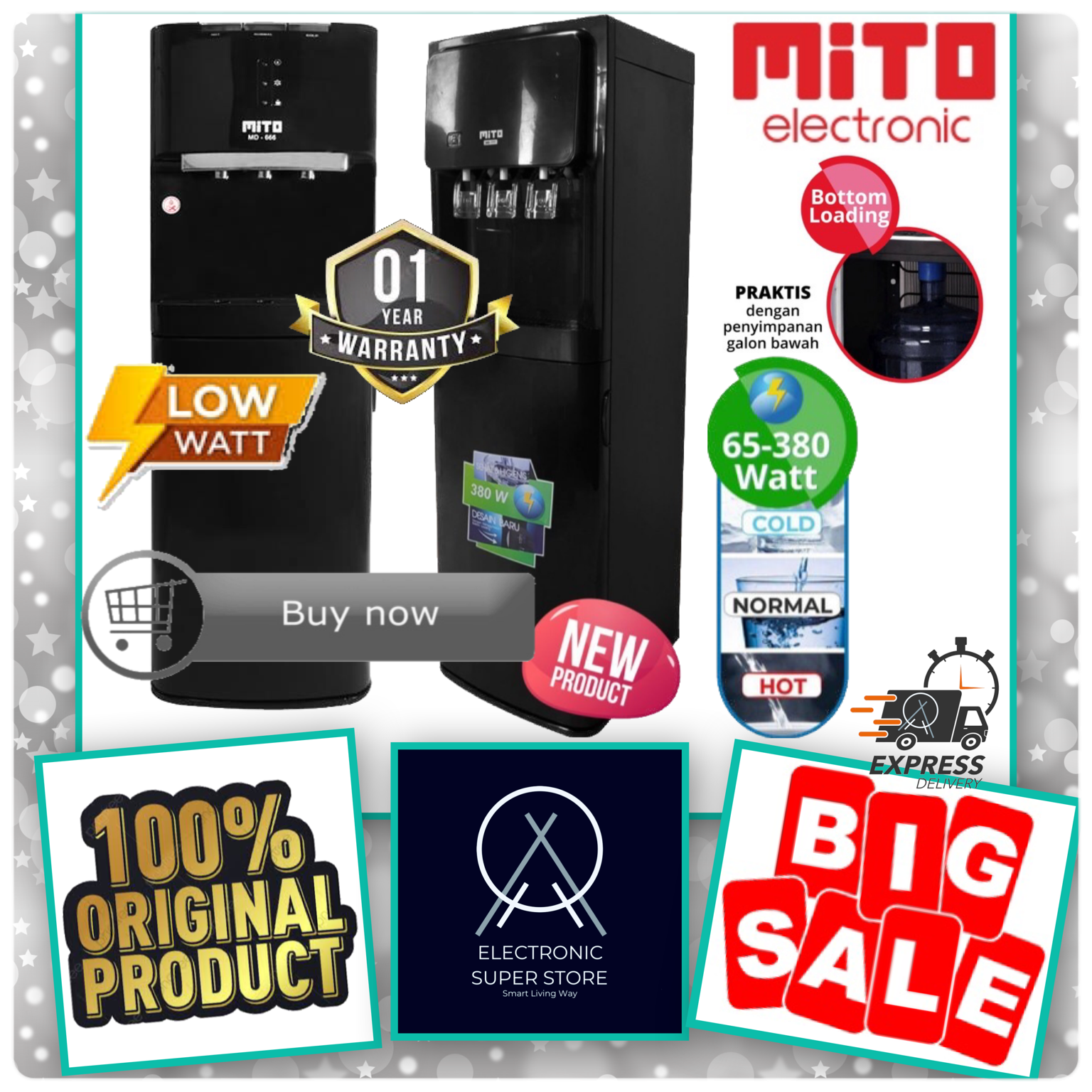 Promo Dispenser Galon Bawah Mito Md-666 Md-777 Stainless Steel Tank ...